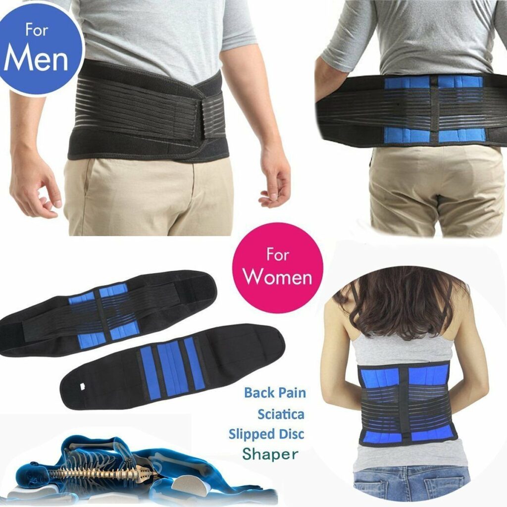 LumbaGrid Back Support Brace with 360-degree Vertical Support, Six ...