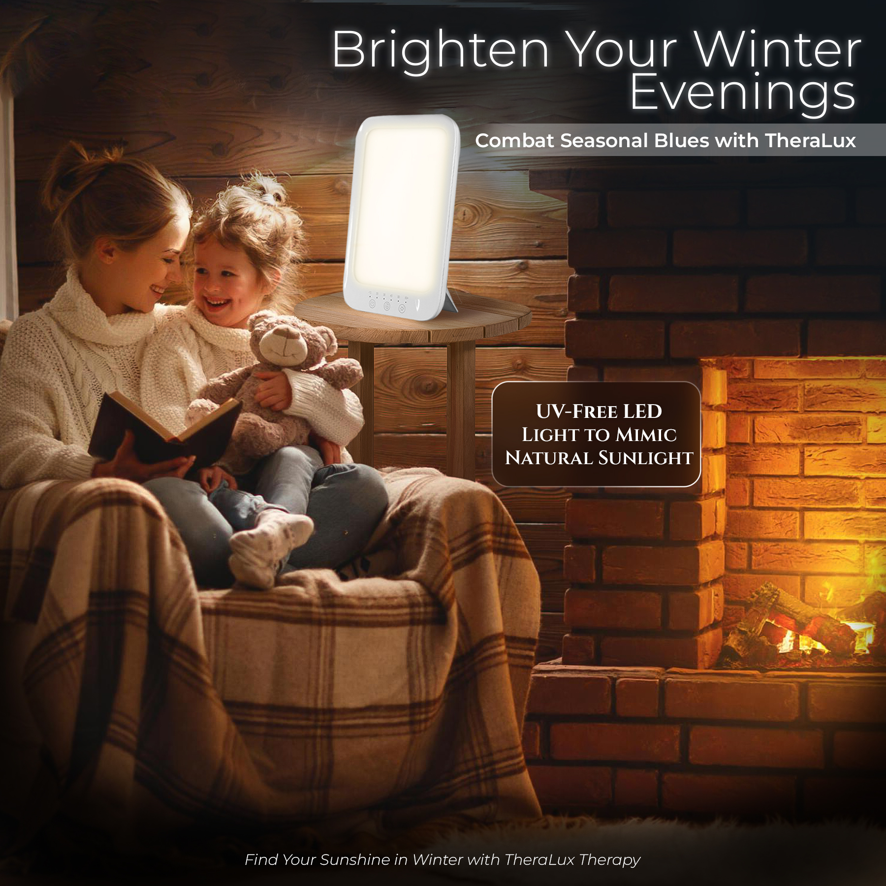 TheraLux High-Intensity SAD Light Therapy Lamp - 22600 Lux, 5-Level ...