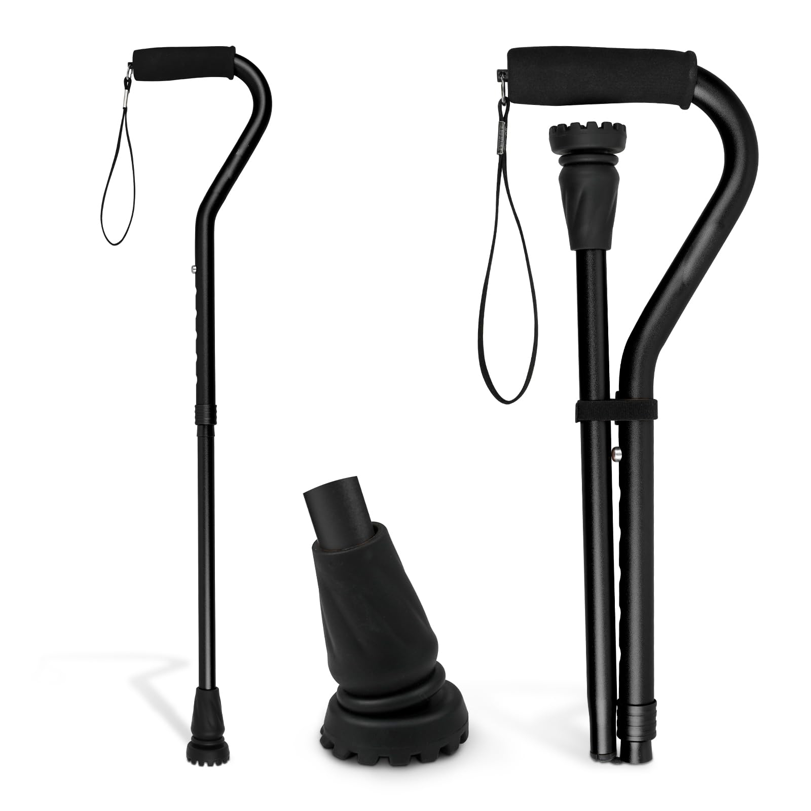 WalkEase Walking Cane: Lightweight and Portable - Offset Design for ...